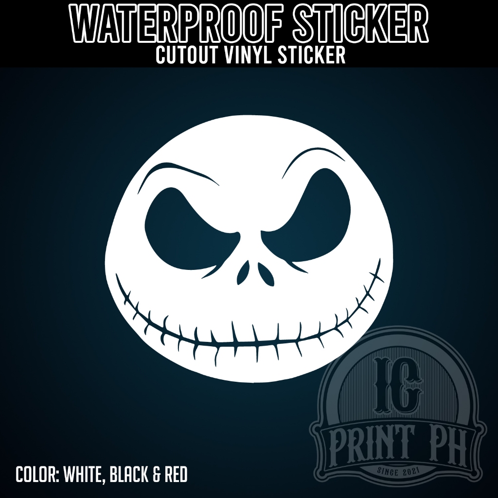 Jack Skellington Cutout Vinyl Sticker / Decal, Waterproof | Shopee Malaysia