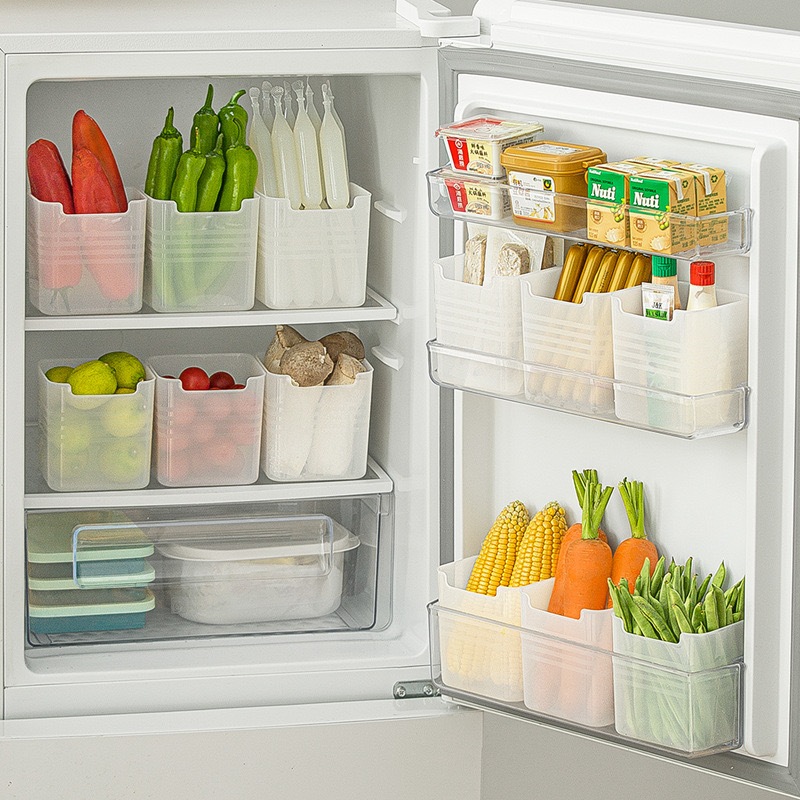 Transparent Multipurpose Plastic Fridge Organizer Bin Refrigerator Side ...