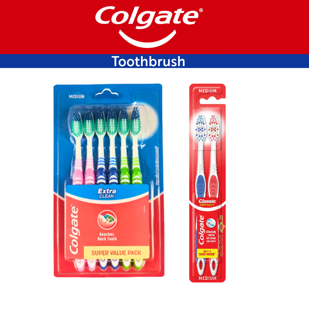 Colgate Toothbrush Classic & Extra Deep Clean Medium | Shopee Malaysia
