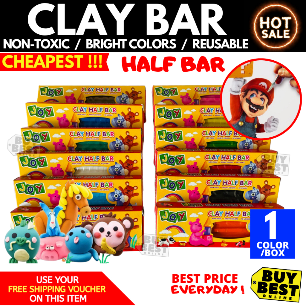 Joy Modelling Clay Bar Single Color - Half Bar | Shopee Malaysia