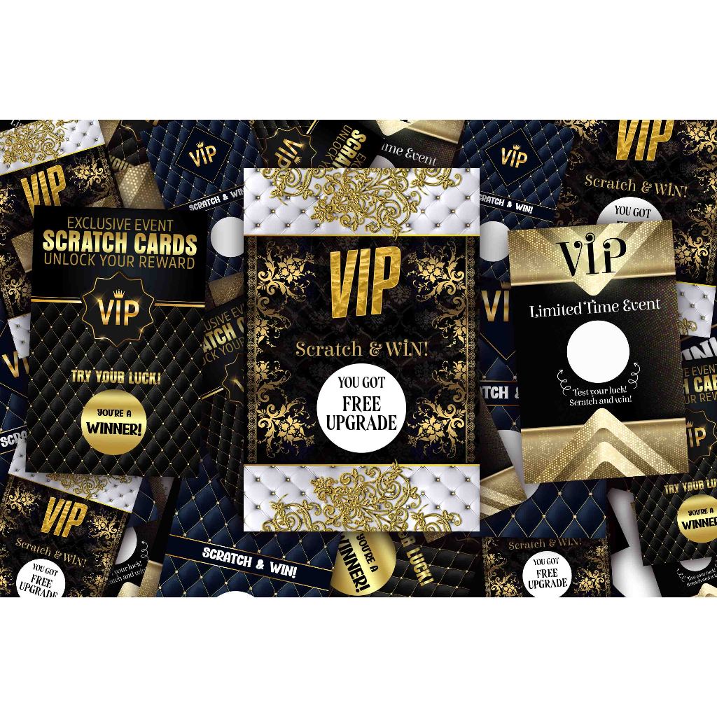 VIP Event Scratch Cards – 8pcs per pack (these are not shiny when ...