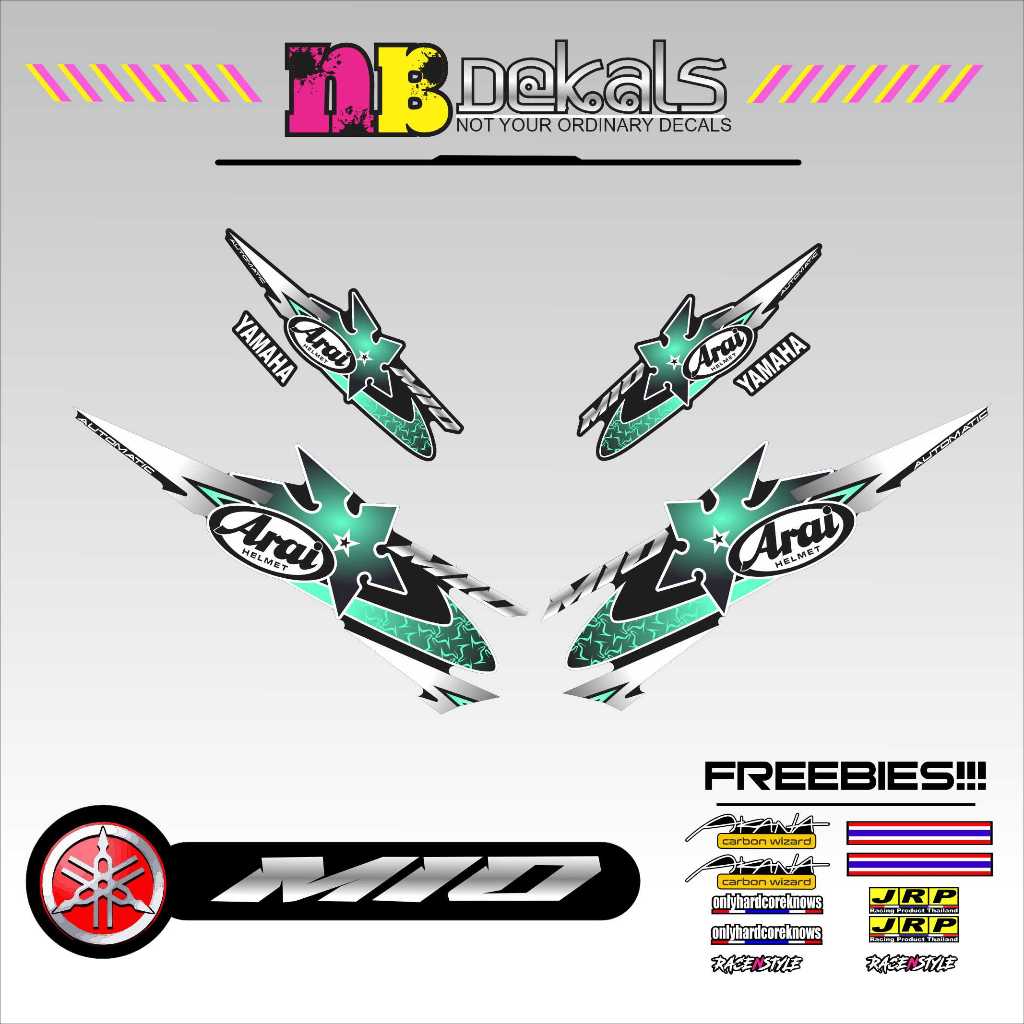 MIO SPORTY AMORE MIO 1 / SOULTY ARAI DESIGN DECALS | Shopee Malaysia