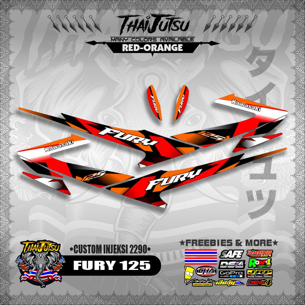 FURY 125 STICKER DECALS ( CUSTOM INJEKSI 2290 )【ThaijutsuStickers ...
