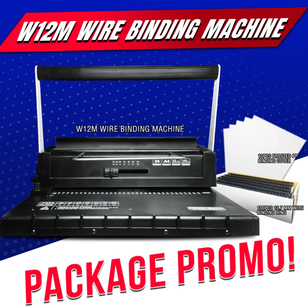 Package Wire Binding Machine Q-W12M A4 Size Heavy Duty Binder | Shopee ...