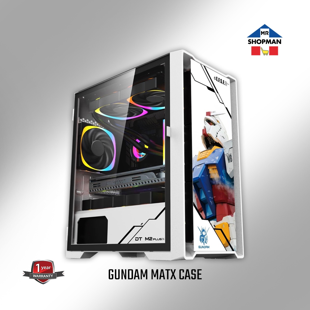 Gundam DT M2 Plus MATX Case White PC Desktop Chassis | Shopee Malaysia