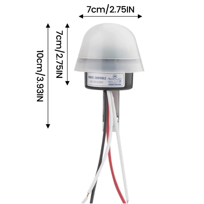 PHOTO SWITCH AC 220V 50-60Hz 10A Photo Control Photoelectric Switch ...