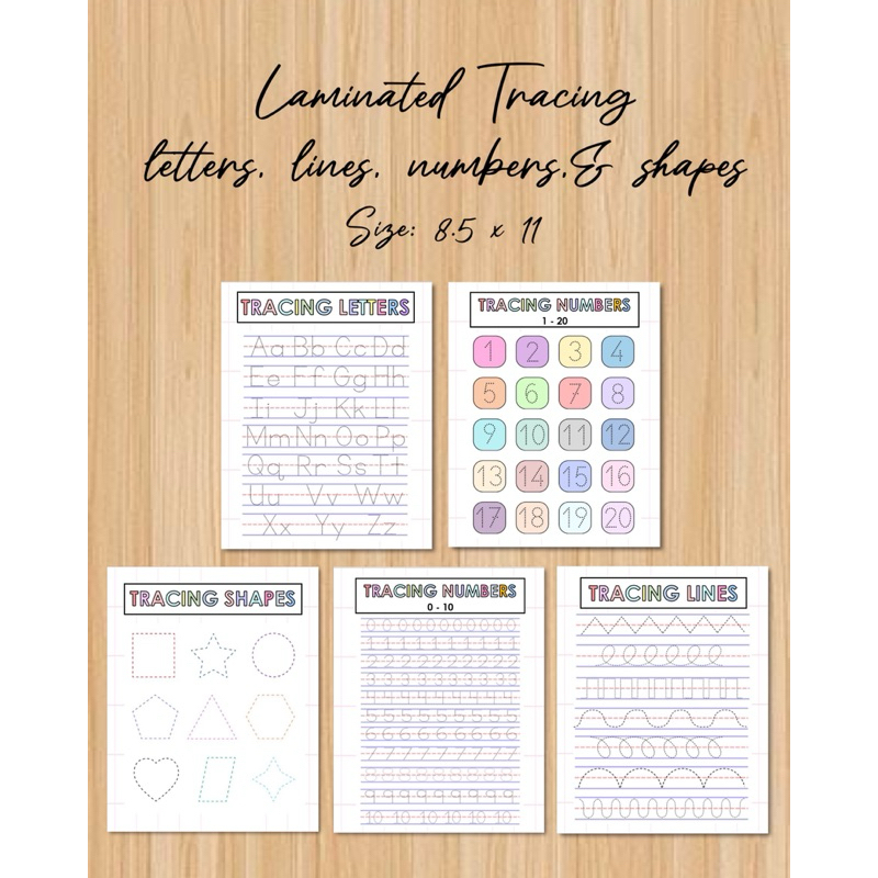 Laminated Tracing letters, lines, numbers and shapes | Shopee Malaysia