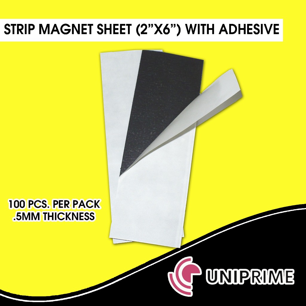 STRIP MAGNET SHEET 100PCS (2"X6") WITH ADHESIVE | Shopee Malaysia
