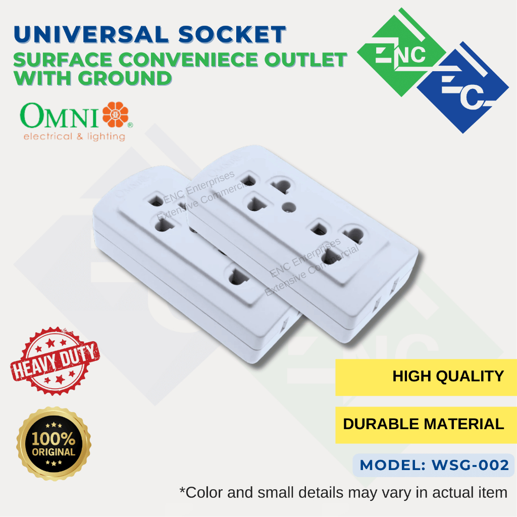 Universal Outlet | OMNI Brand | Socket | High Quality | 2 Gang ...