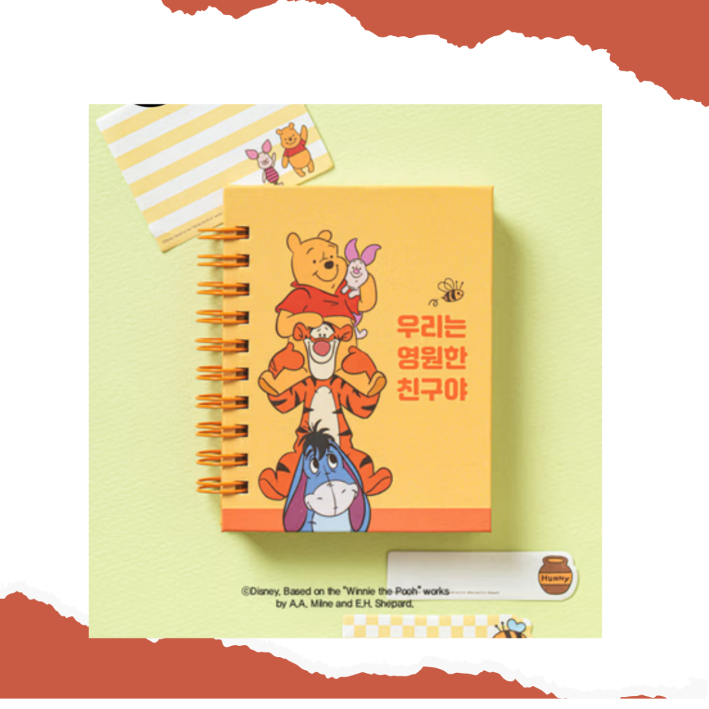 DAISO KOREA - Winnie the Pooh Sticker Notes Notebook 50 Sheets | Shopee ...