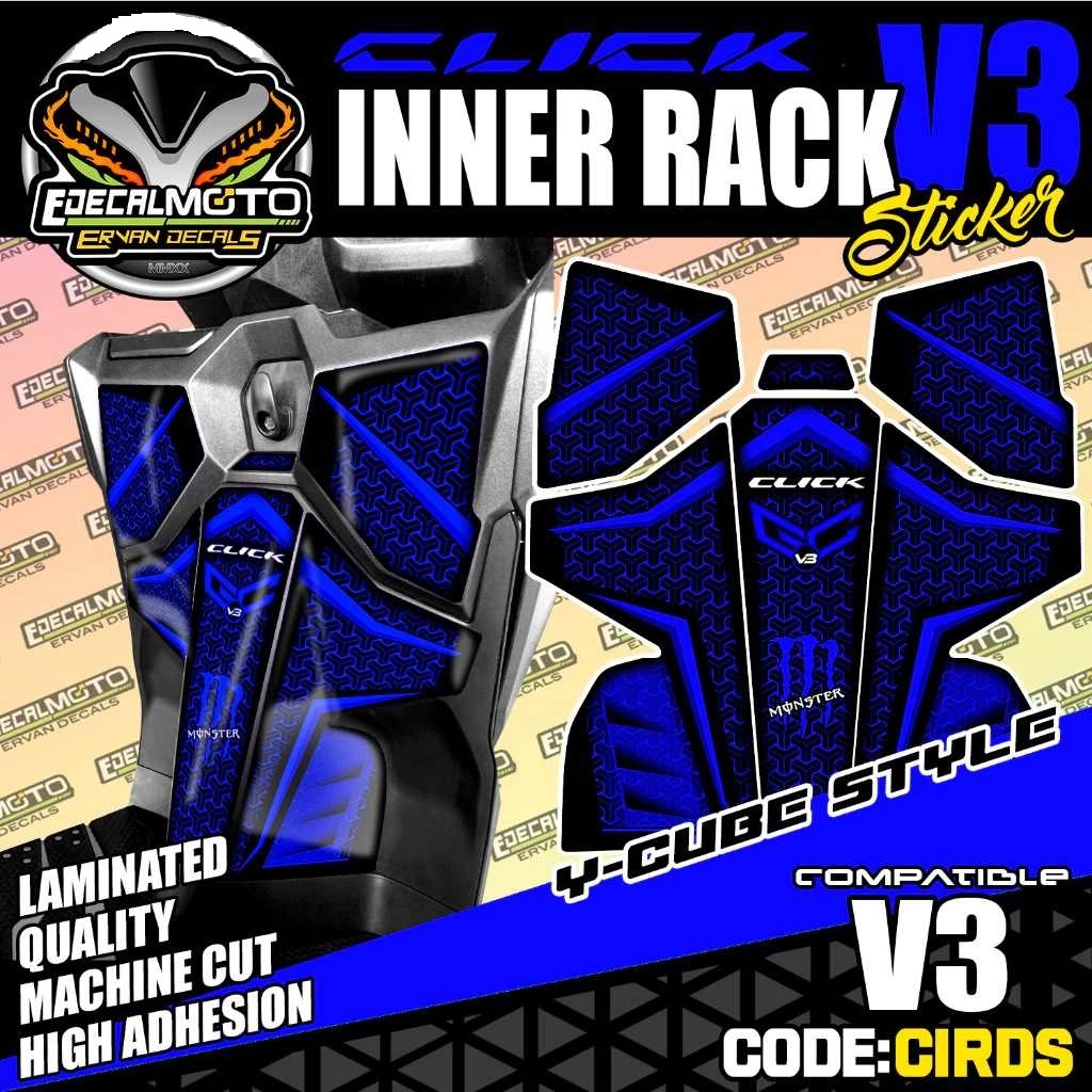 HONDA CLICK VERSION 3 BACK INNER RACK DECALS STICKER | Shopee Malaysia