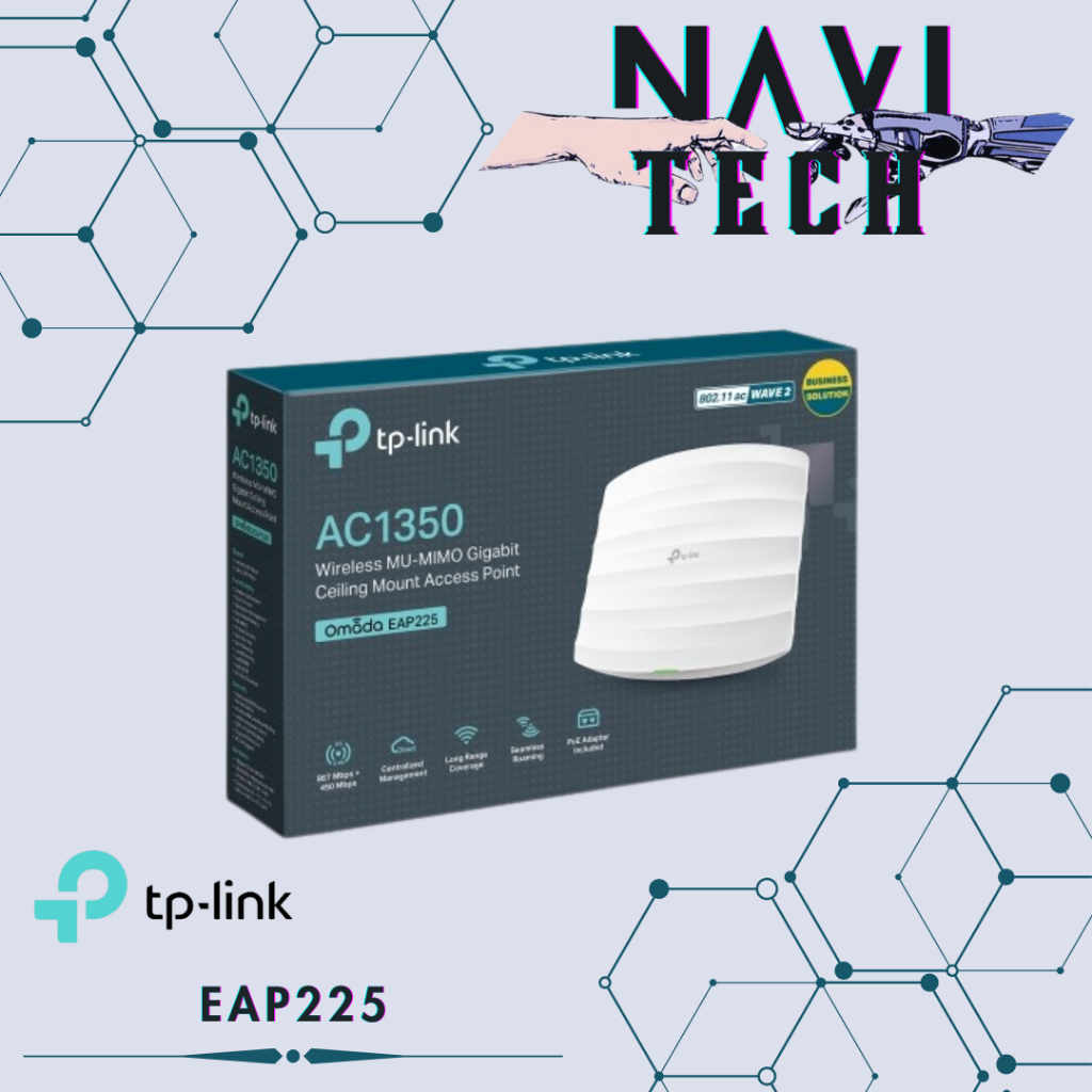 TP-Link EAP225 AC1350 Wireless MU-MIMO Gigabit Ceiling Mount Access ...