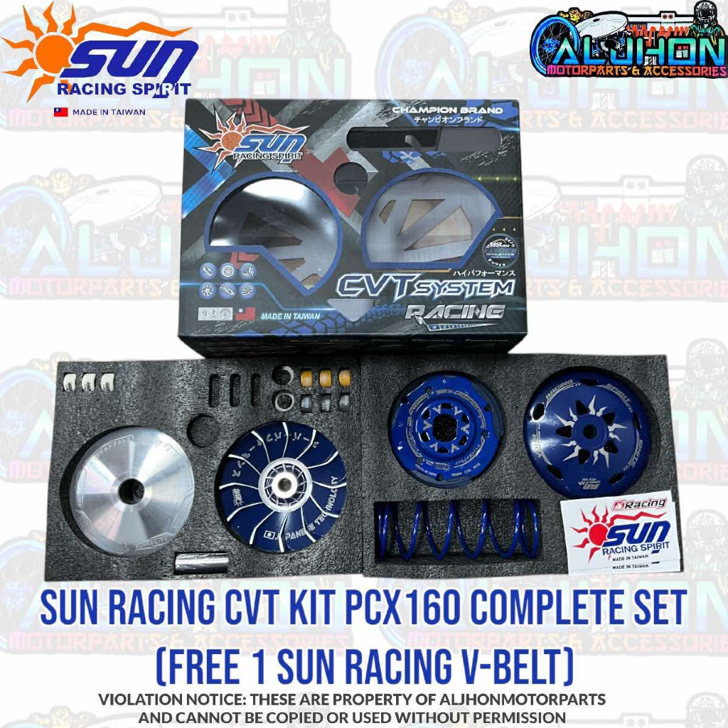 SUN RACING CVT KIT PCX160 COMPLETE SET (FREE 1 SUN RACING V-BELT ...