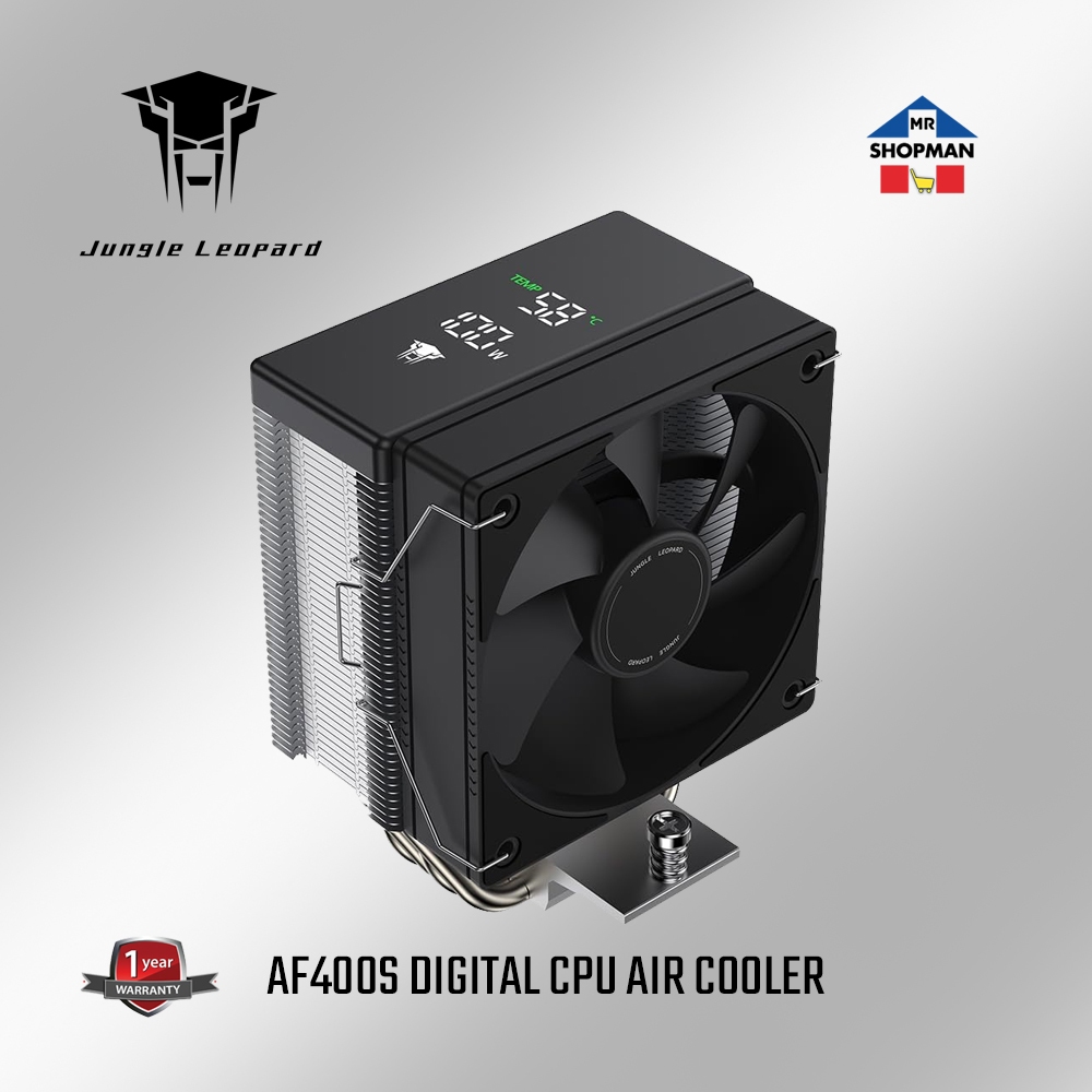 Jungle Leopard AF400S Digital Black CPU Cooler Fan Air Cooler | Shopee ...