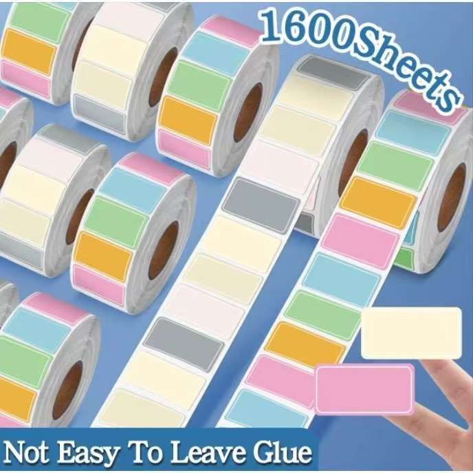 1600pcs/roll Name Stickers Label Stickers Marked Blank Sticker School ...