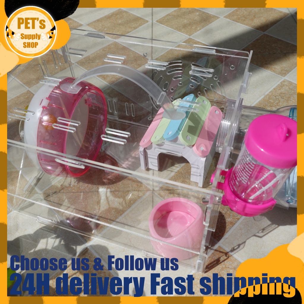 Acrylic Hamster Cage luxury hamster cages single-layer and double ...