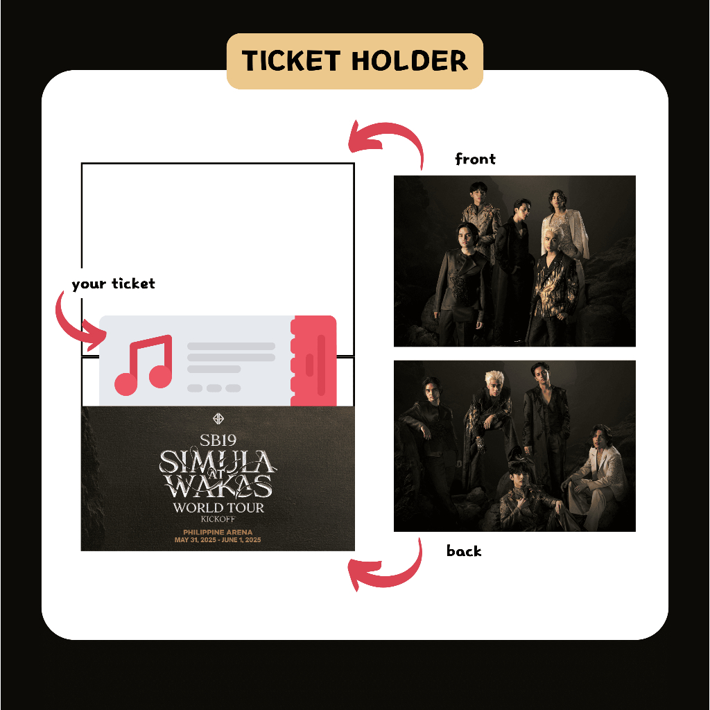 SB19 Simula at Wakas World Tour Kickoff Concert Ticket Holder / Envelope | Shopee Malaysia