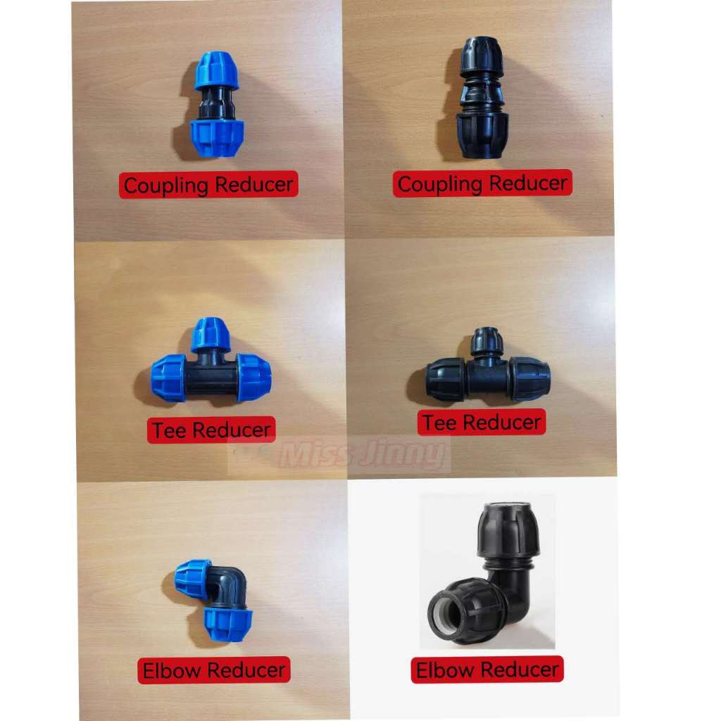PE Connector/Compression Fittings Coupling/Elbow/Tee Reducer for PE/PVC ...
