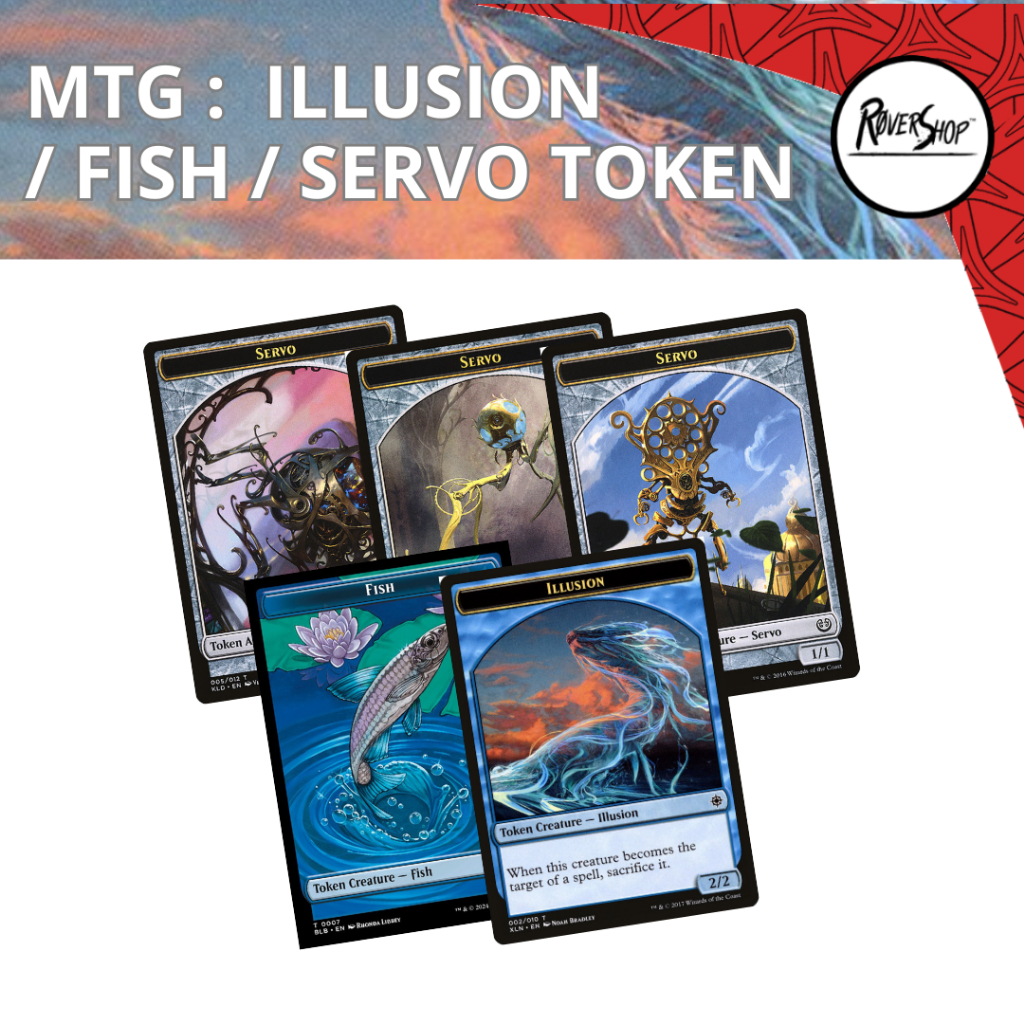 Magic The Gathering MTG Tokens : Illusion / Fish / Servo Token | Shopee ...