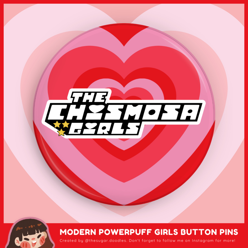 Modern Powerpuff Girls Matte Button Pins 58mm | Shopee Malaysia