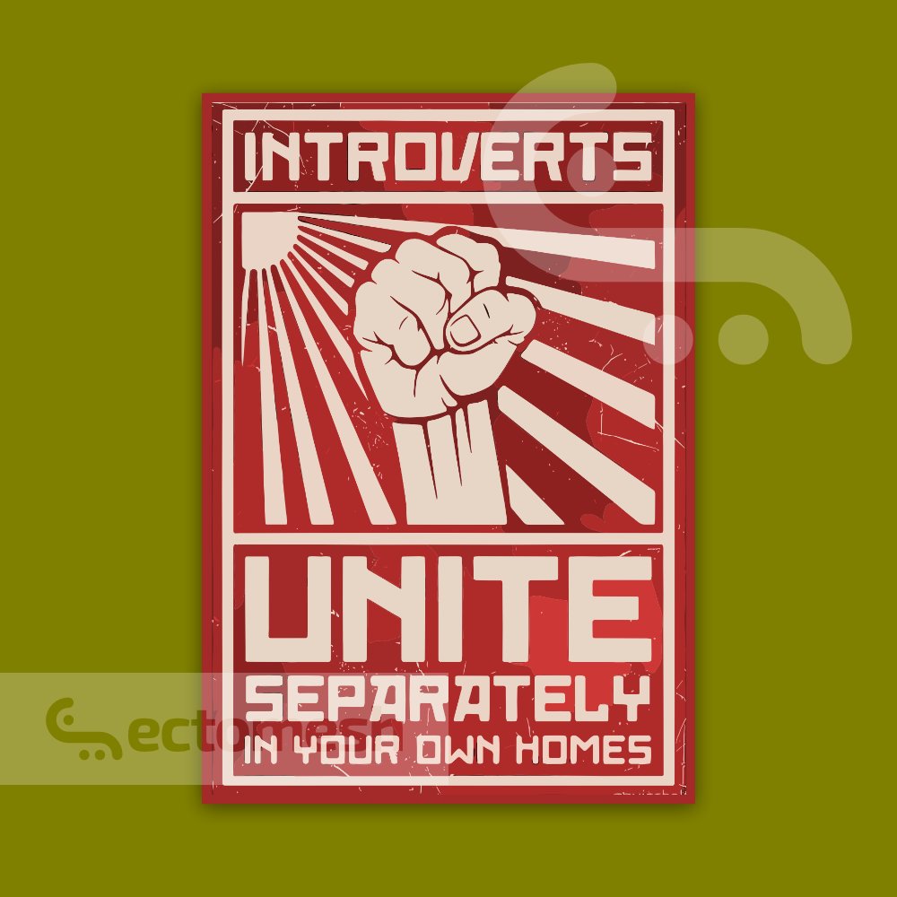 Introverts Unite - Vinyl Waterproof Sticker by EctoMesh | Shopee Malaysia