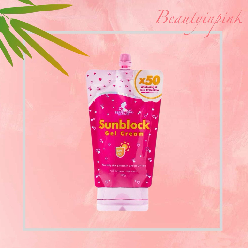 Authentic Perfect Skin Sunblock Gel Cream 50g With SPF45 NEW PACKAGING ...
