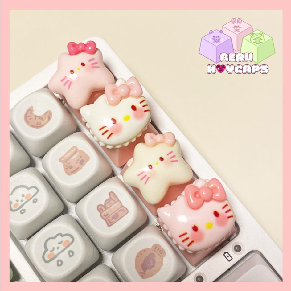Custom Artisan Sanrio Keycaps Hello Kitty Keycaps for mechanical ...
