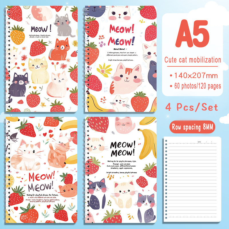 A5 Oil Painting Coil Notepad Flip Spiral Notebook ins Style Landscape ...