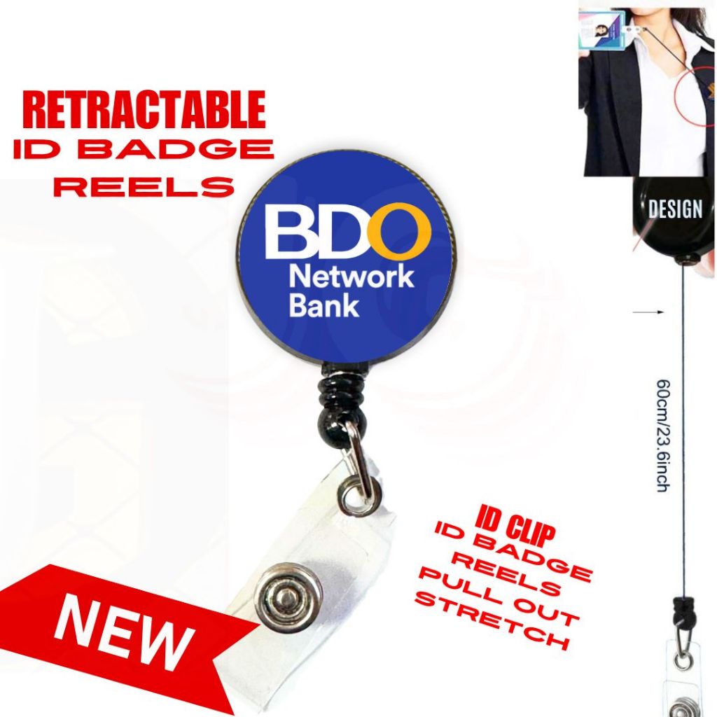 Retractable BDO Network Id Clip Id Holder Name tag | Shopee Malaysia