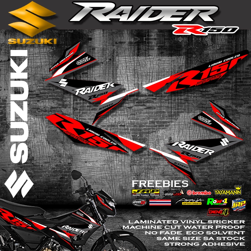 SUZUKI RAIDER FI 150 DECALS STICKER MOTOR MOTORCYCLE STICKER WIT ...