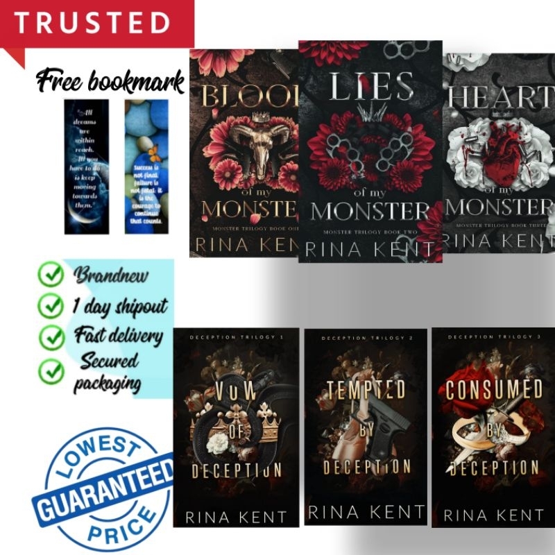 monster trilogy, deception trilogyby rina kent | Shopee Malaysia