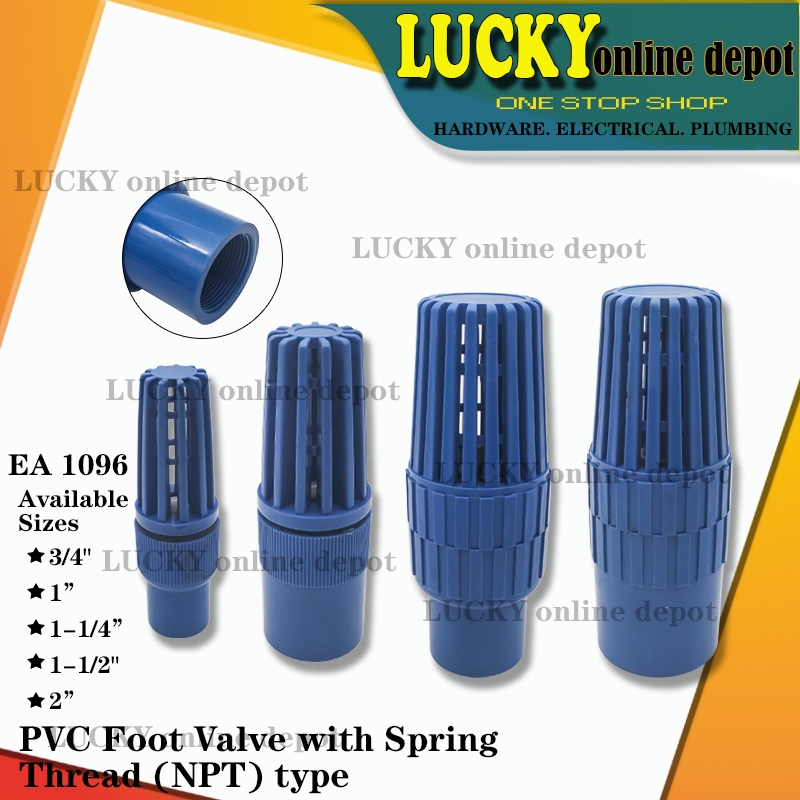 EA-1096 EURO ACE PVC FOOT VALVE WITH SPRING ( THREAD TYPE ) | Shopee Malaysia