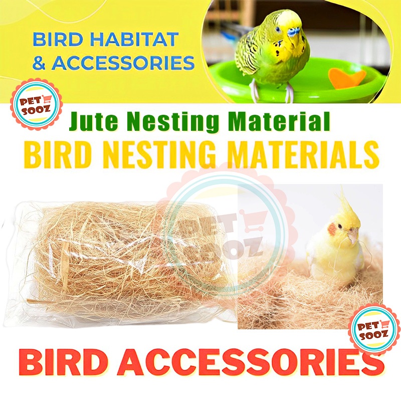 Bird Nest Fibre Natural Jute Nesting Material for Lovebirds Canaries ...