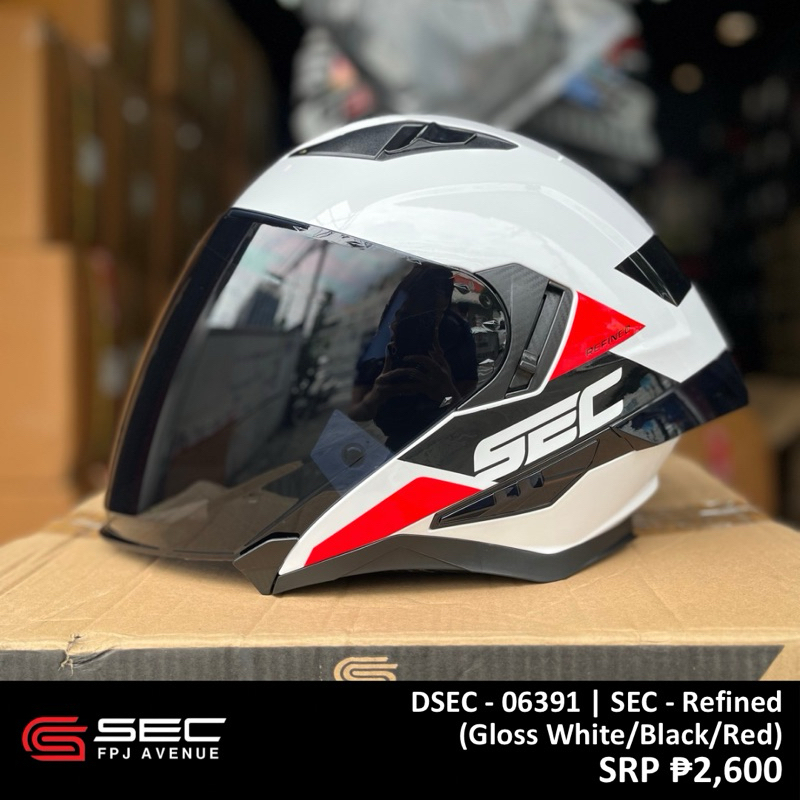 SEC Helmet - Refined (Half Face, Dual Visor) | Shopee Malaysia