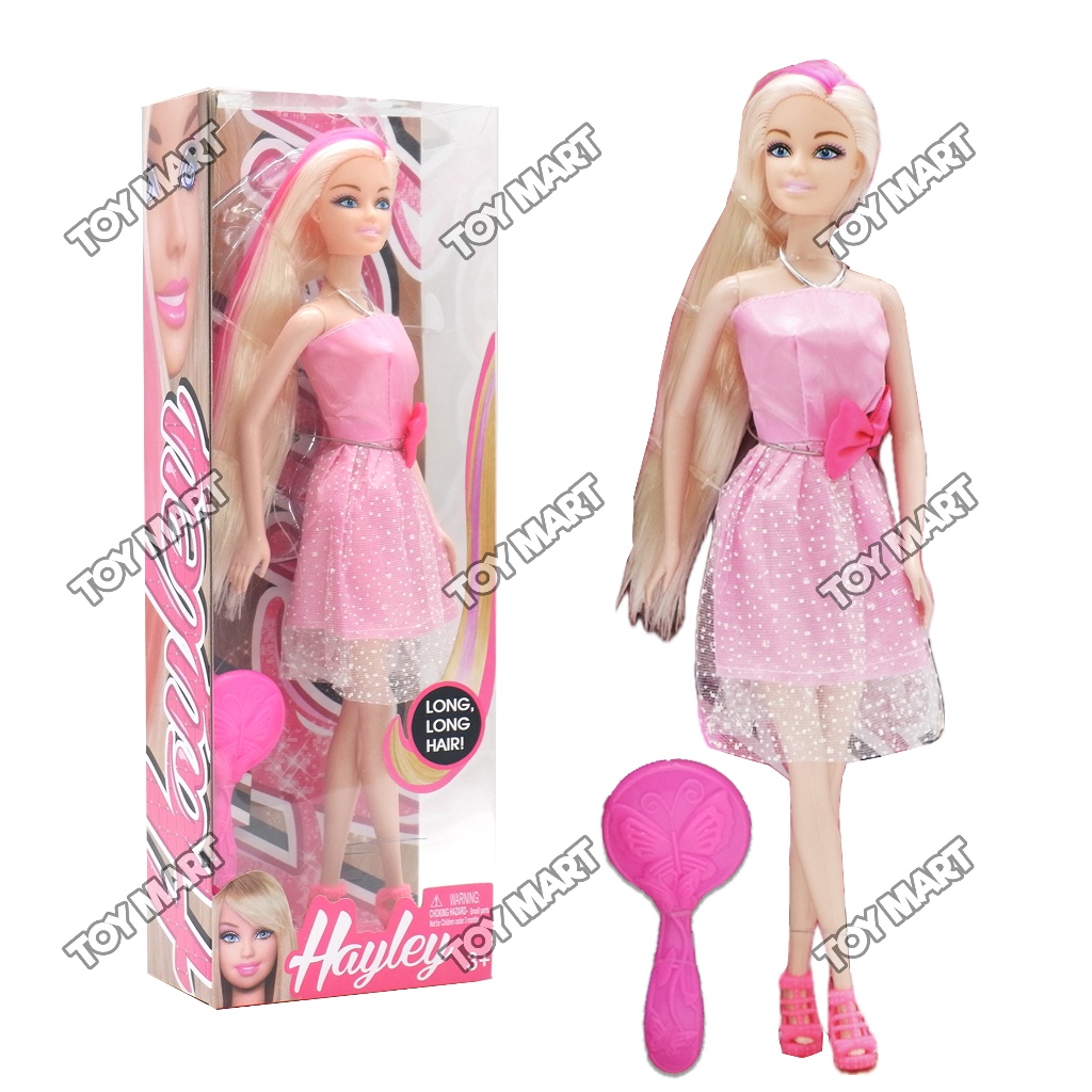 Hayley Doll Fashion Rubber Model with Beautiful Long Hair Princess ...