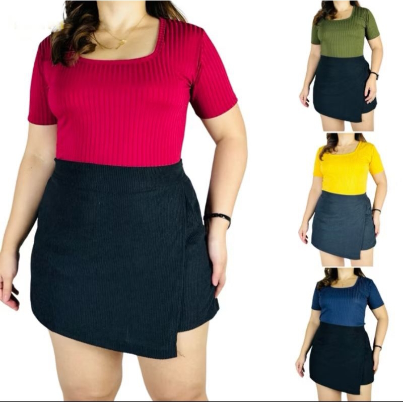 Overlap Corduroy palda short/skort thick fabric (M-XL) | Shopee Malaysia