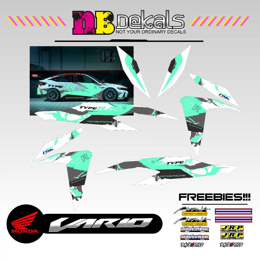CLICK V2 TYPE R CONCEPT CAR META DECALS | Shopee Malaysia