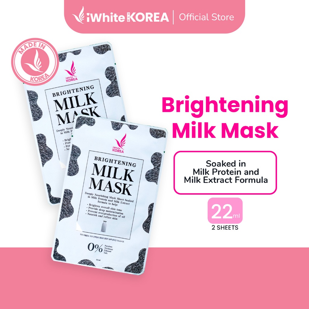 iWhite Korea Brightening Milk Mask Sheet 2 Pieces | Shopee Malaysia