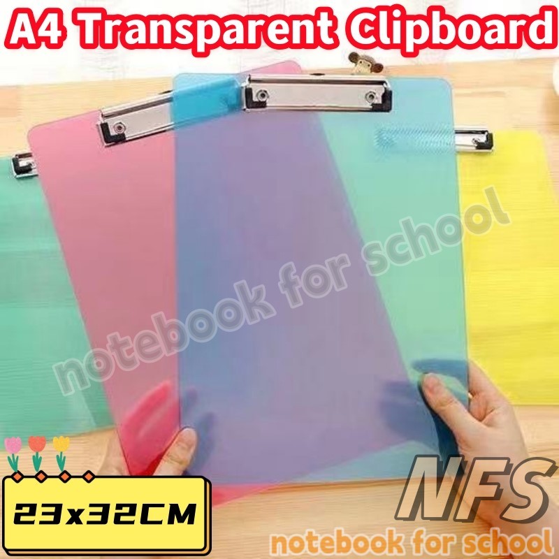 NFS A4 Transparent Clipboard Hardboard Pad Writing Pad Board Cartoon ...