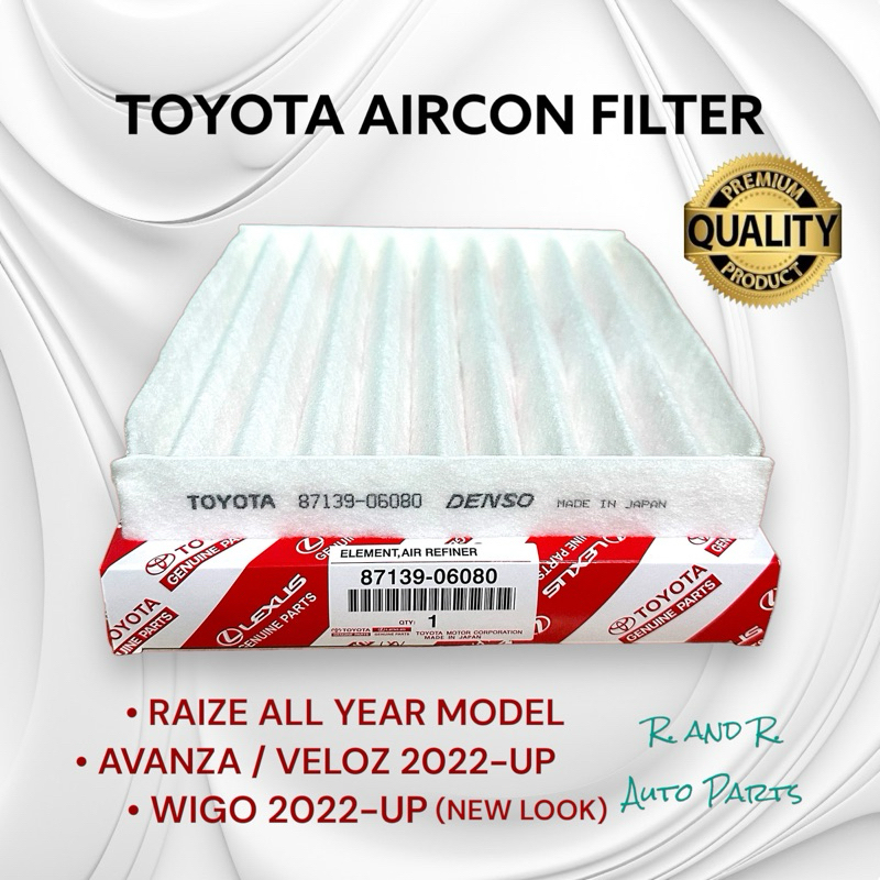 TOYOTA AIRCON FILTER RAIZE WIGO AIRCON FILTER AVANZA VELOZ AIRCON ...