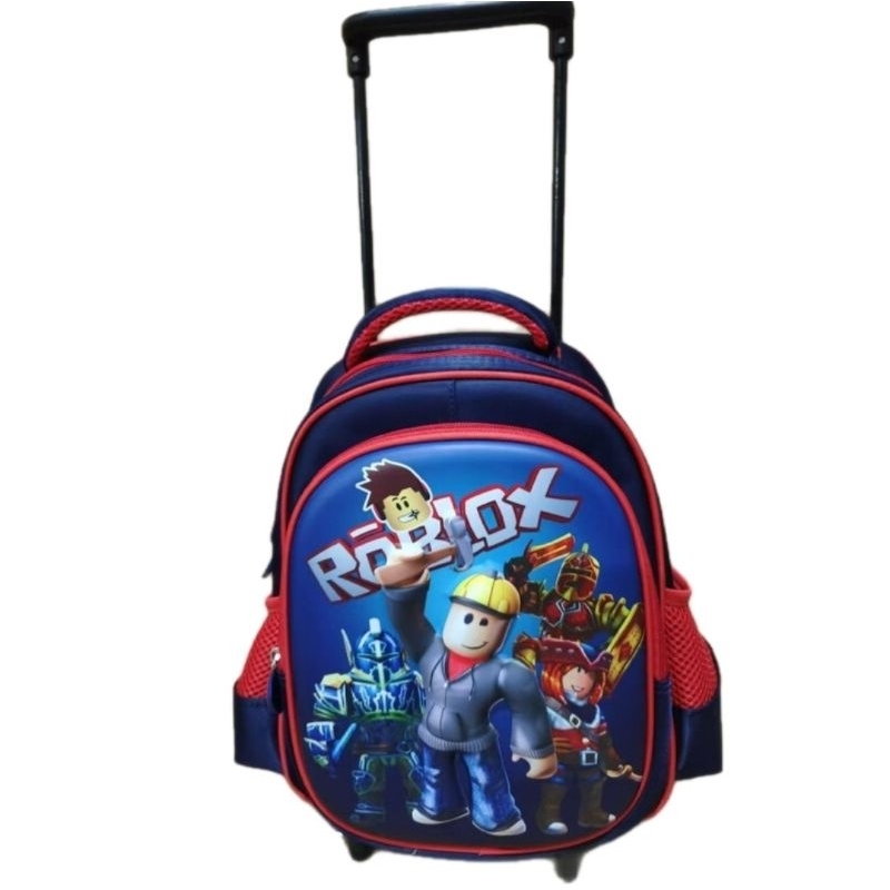 Roblox 12 Inches School Backpack Bag Trolley for Boys Kids Double ...