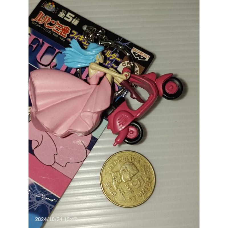 lupin the third fujiko mine with scooter keychain with paper tag ...