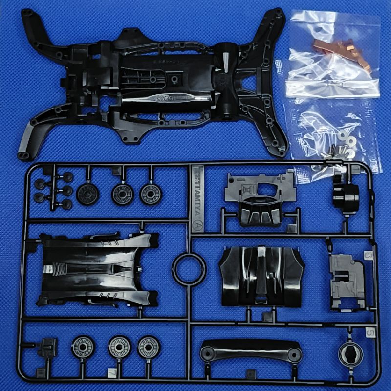 Tamiya AR chassis Black with internal, terminal and gear shaft (Parts ...