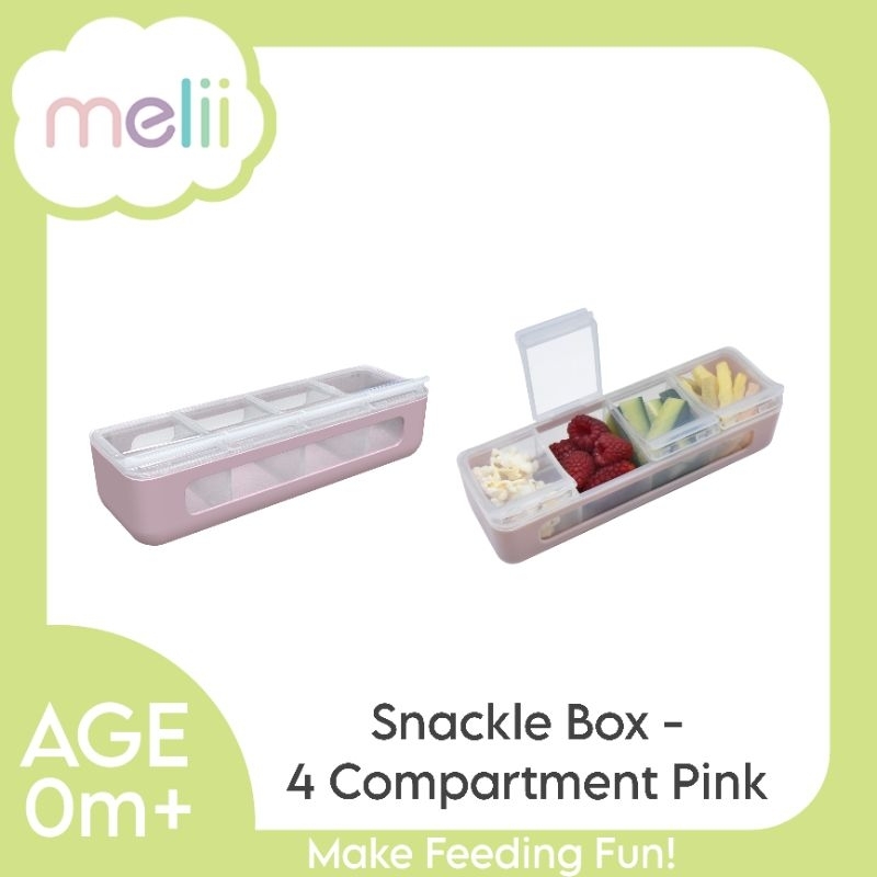 Melii Baby Snackle Box- 4 Compartment (Snack/ Food Container) | Shopee ...