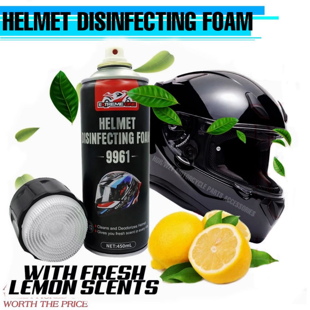 EXTREME ONE HELMET DISINFECTING FOAM WITH FRESH LEMON SCENT (450ML ...