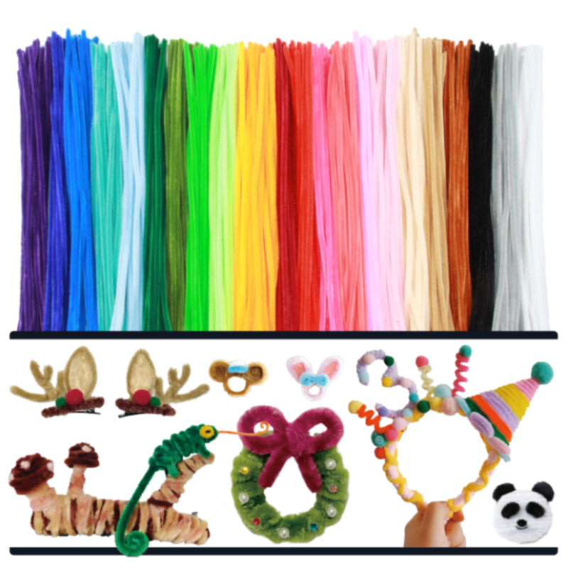 Fuzzy Wire Sticks Craft Chenille Stems Assorted Color Fuzzy Wire ...