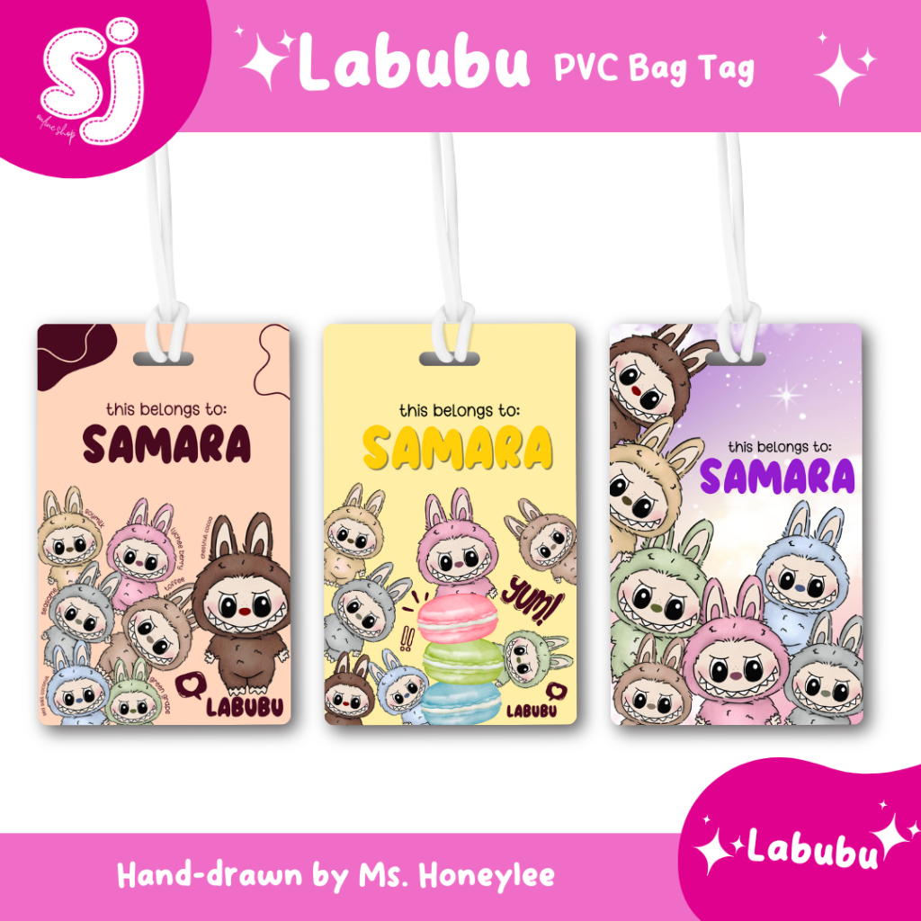 Labubu PVC Bag Tag Personalized Name| Labubu with Name | Tag | Luggage ...