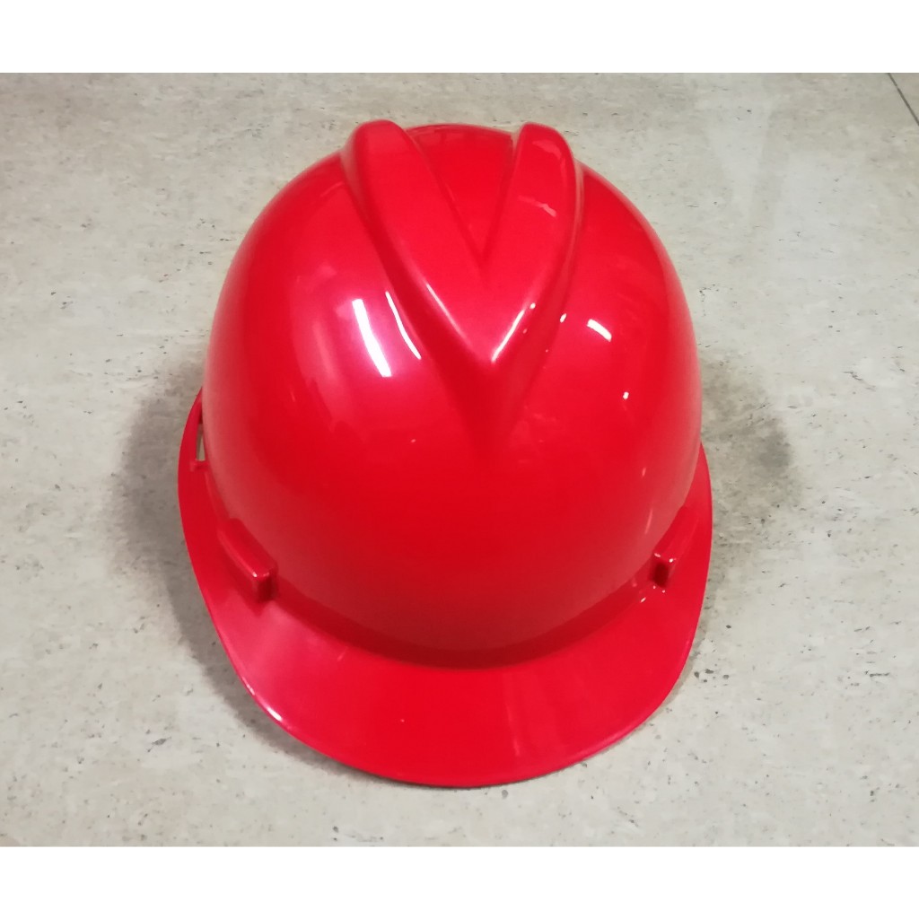Red Safety Helmet Safety Protection Hard Hat Heavy Duty | Shopee Malaysia