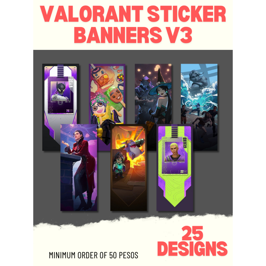 VALORANT BANNER STICKERS VERSION 3 | Shopee Malaysia