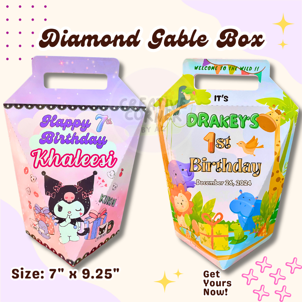 Customized Diamond Gable Box Loot Box For Any Occasion | Shopee Malaysia